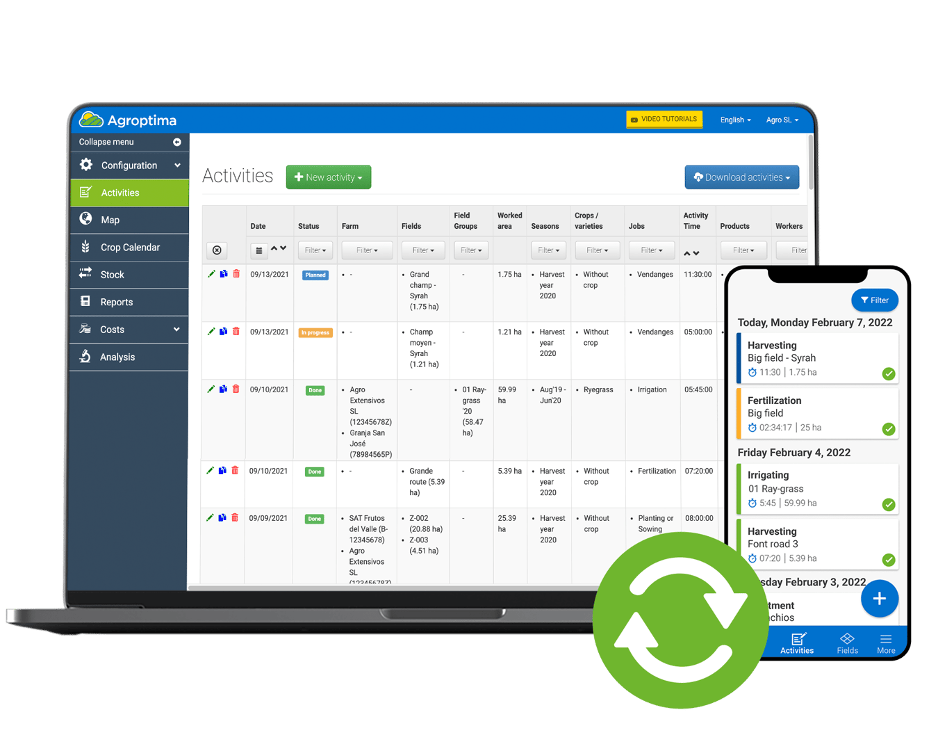 Easy-to-use Agricultural Management Software and Application - Agroptima